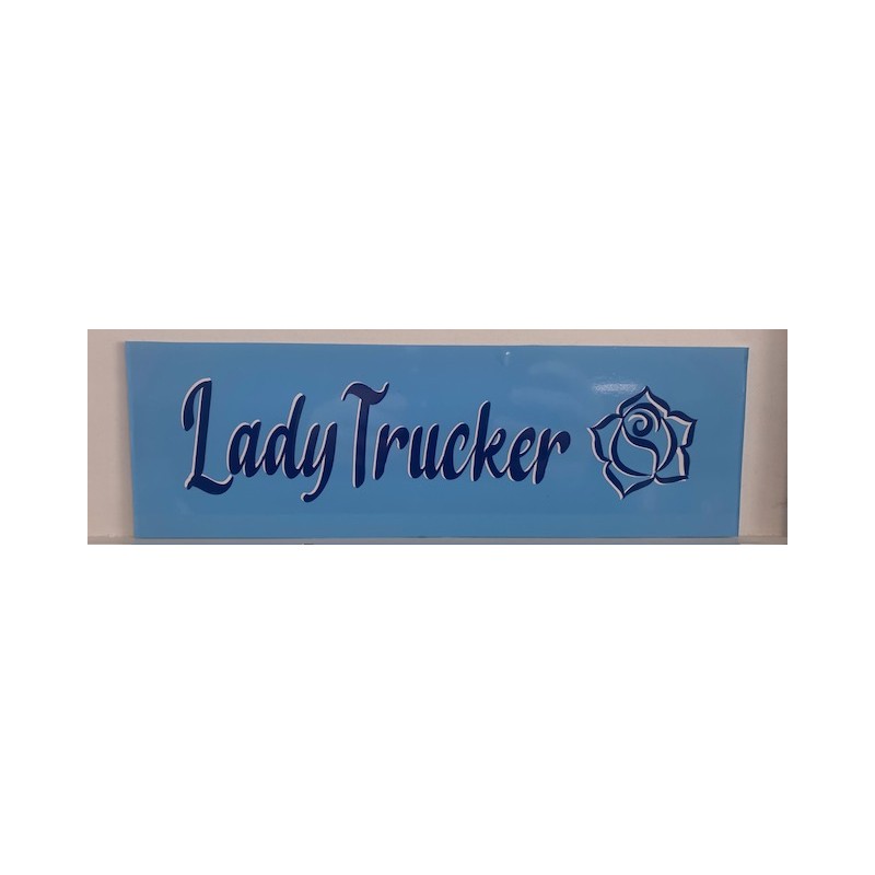 PLAQUE LADY TRUCKER BLEU - Class Design