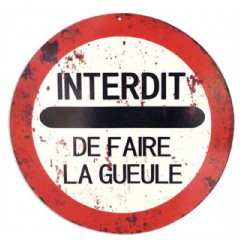 PLAQUE DECO INTERDIT - Class Design