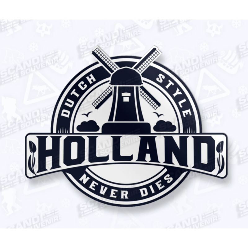 STICKERS DUTCH STYLE NEVER DIES - HOLLAND BLEU - Class Design